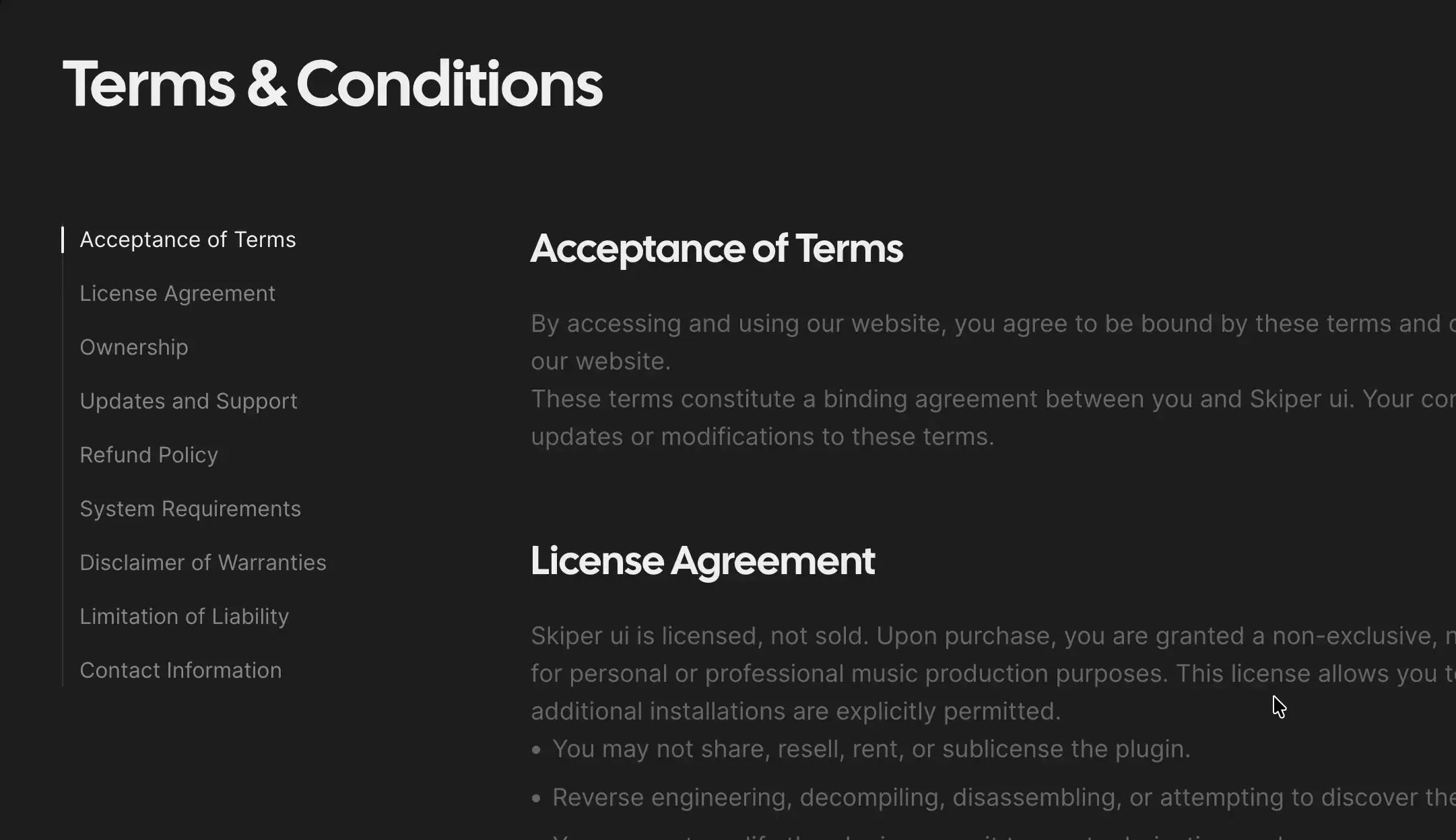 Side Scroll Navigation Preview | Skiper UI | Skiper UI